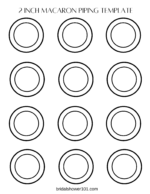 Free Printable Macaron Template And Piping Outline (PDF) | Bridal ...