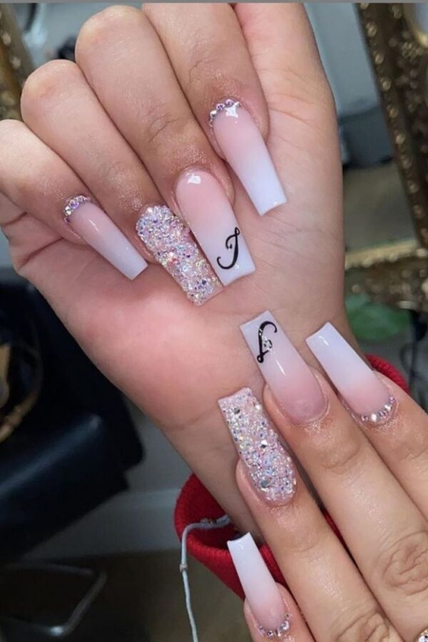 Relationship BF Initials on Nails That Remind You of Him | Bridal ...
