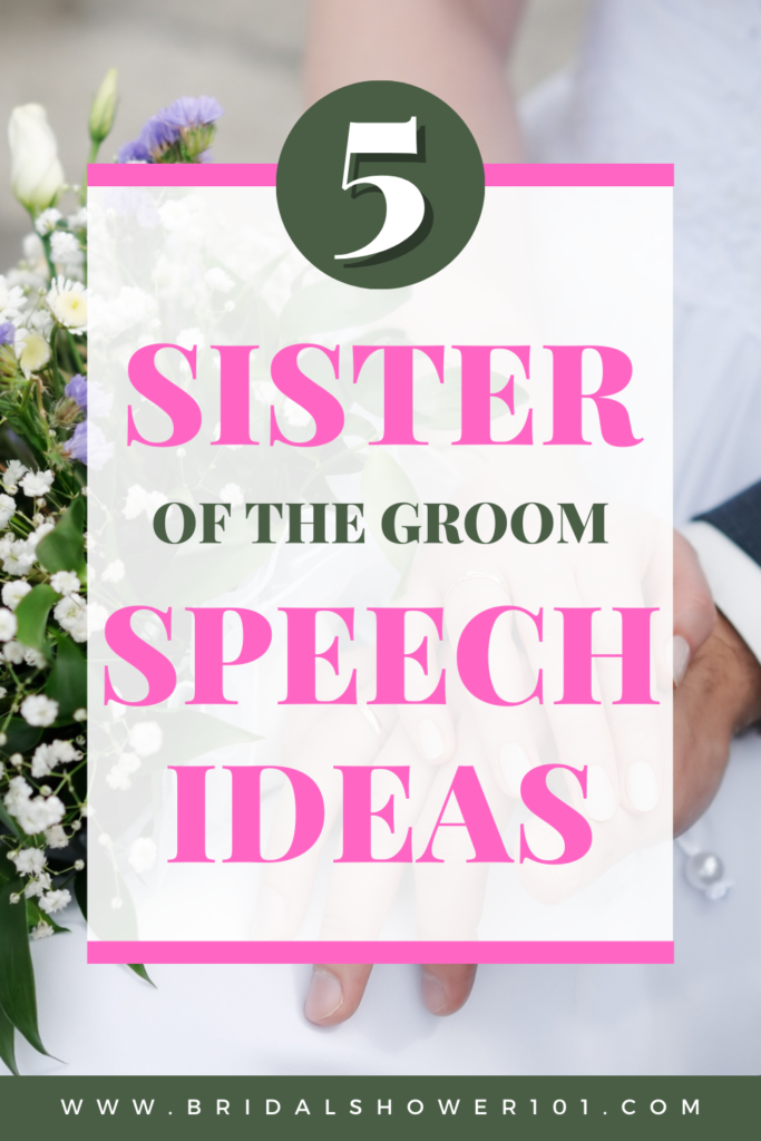 Sister of the Groom Speech Ideas For Wedding | Bridal Shower 101